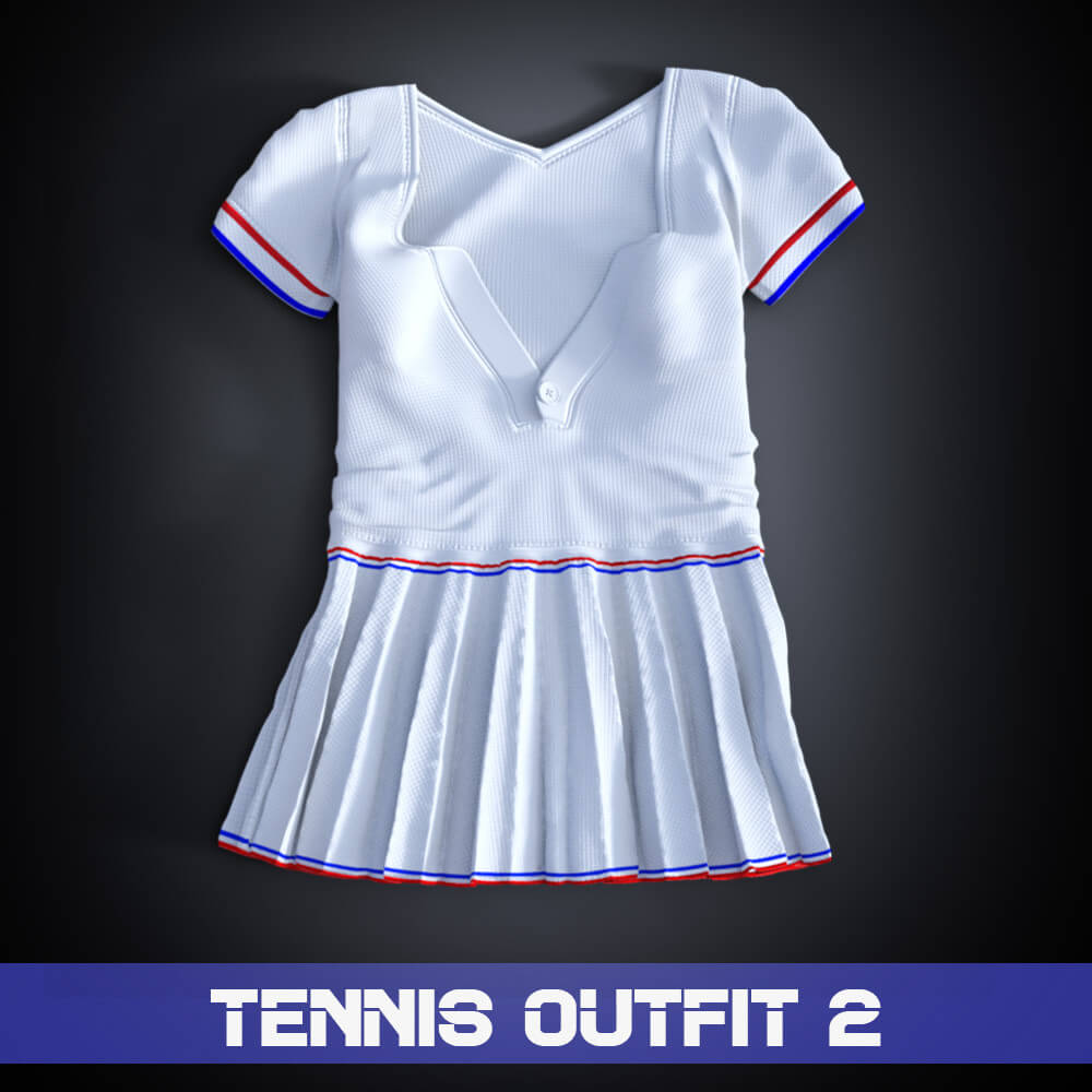 Tennis Outfit 2 G8F - Daz Content by matteoio