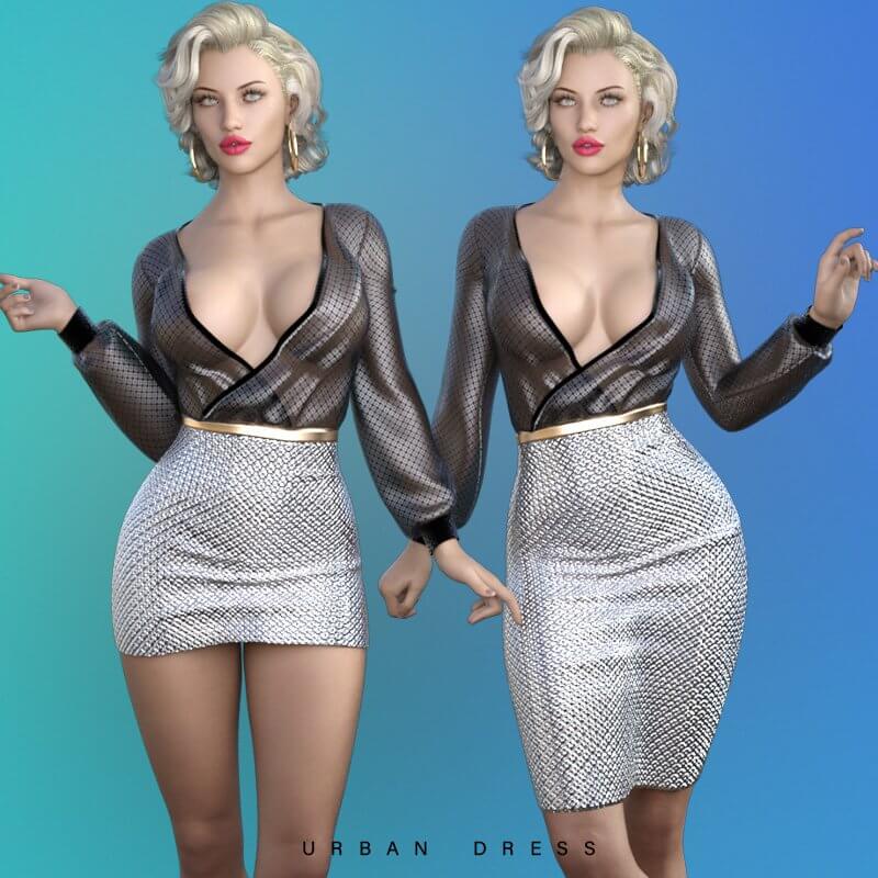 Urban Dress G8F G8.1F - Daz Content by matteoio