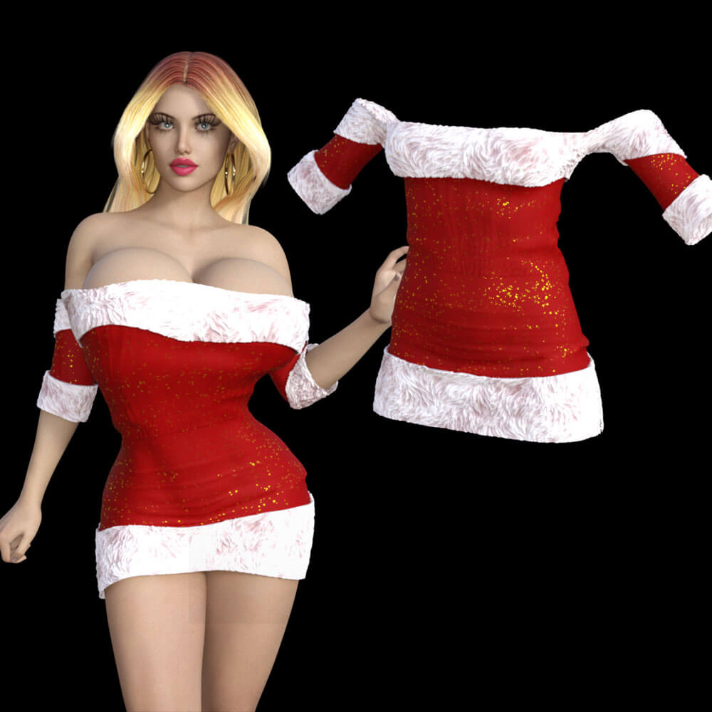 Xmas Dress G8F/G8.1F - Daz Content by matteoio