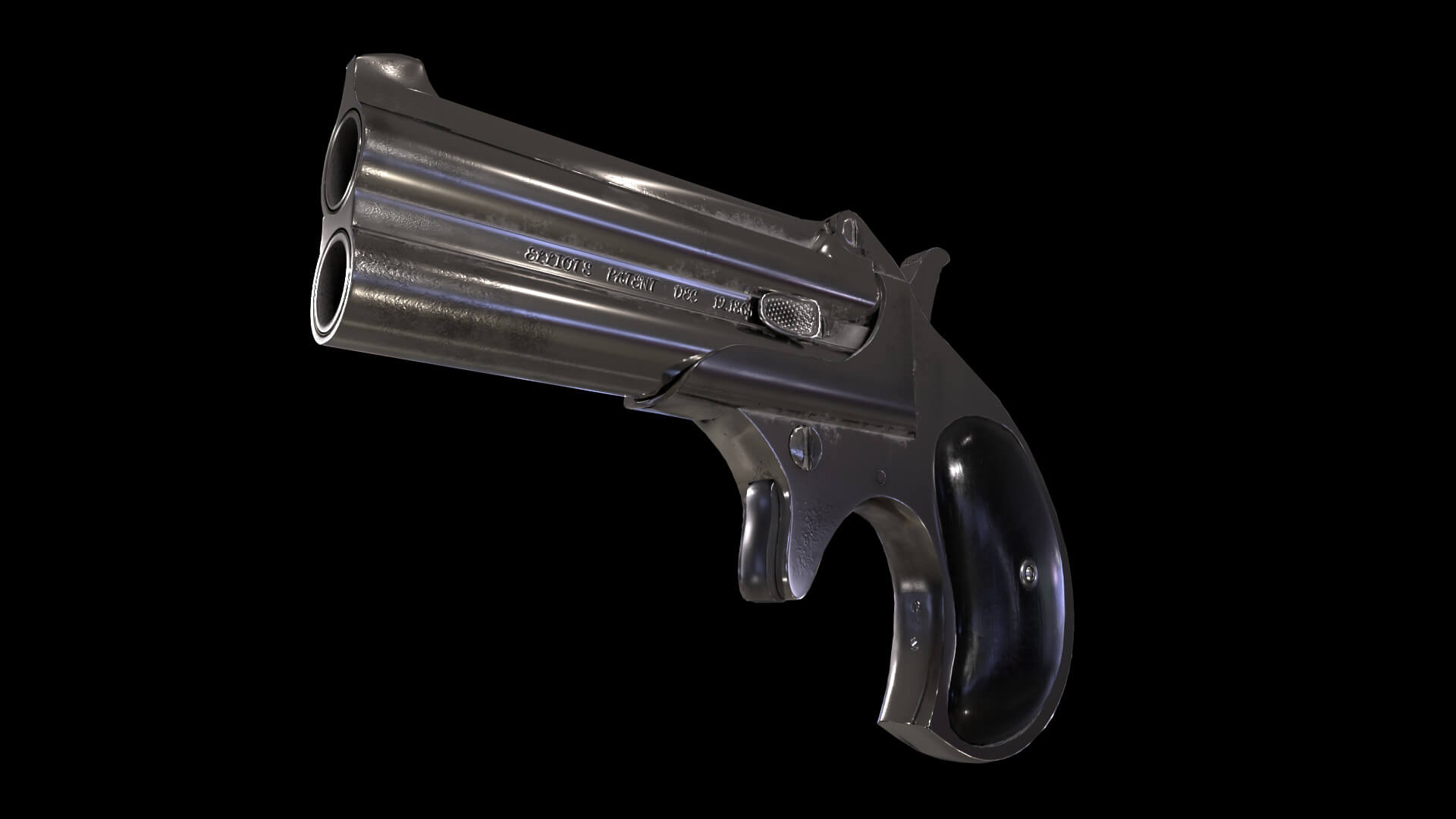 Remington Derringer 22 - 3D Model by MatthewZhiginas