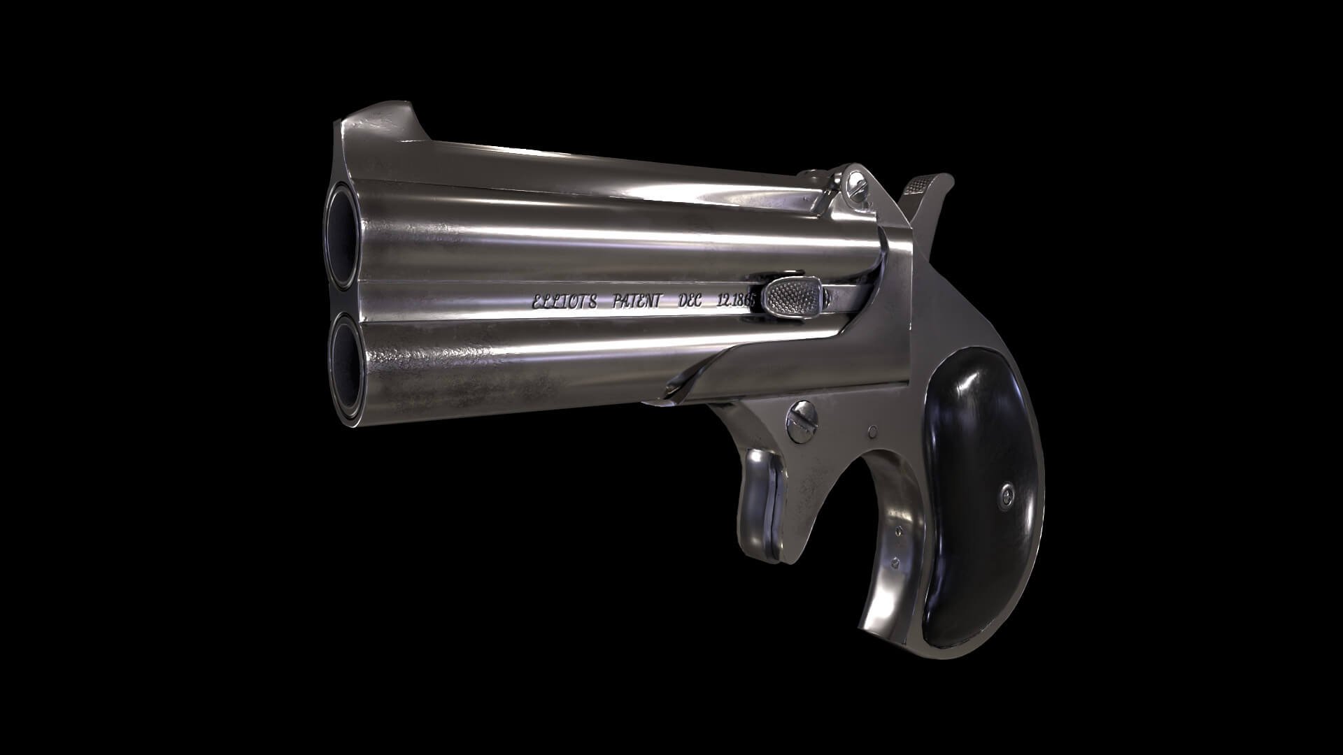 Remington Derringer 22 - 3D Model by MatthewZhiginas