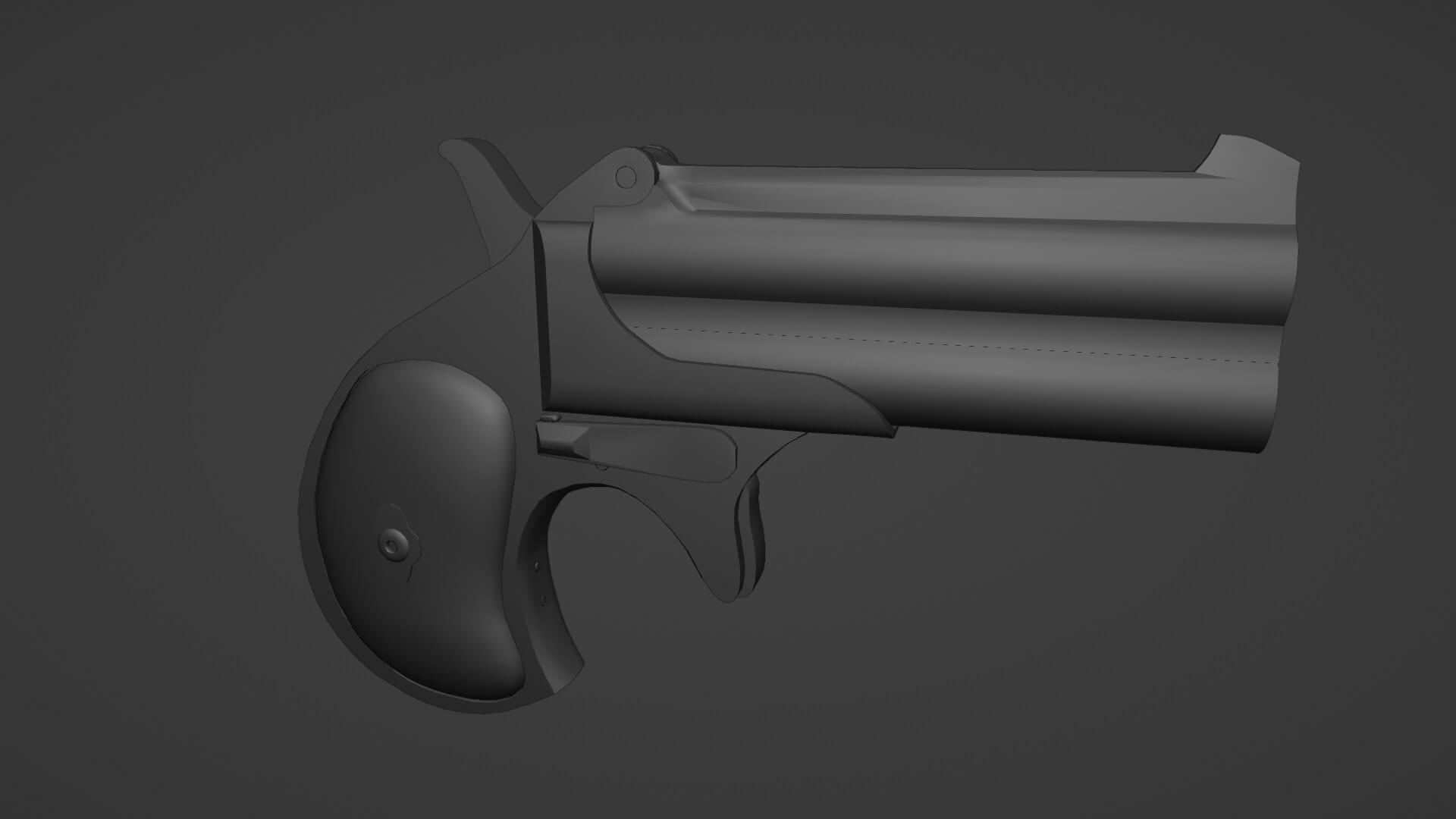 Remington Derringer 22 - 3D Model by MatthewZhiginas