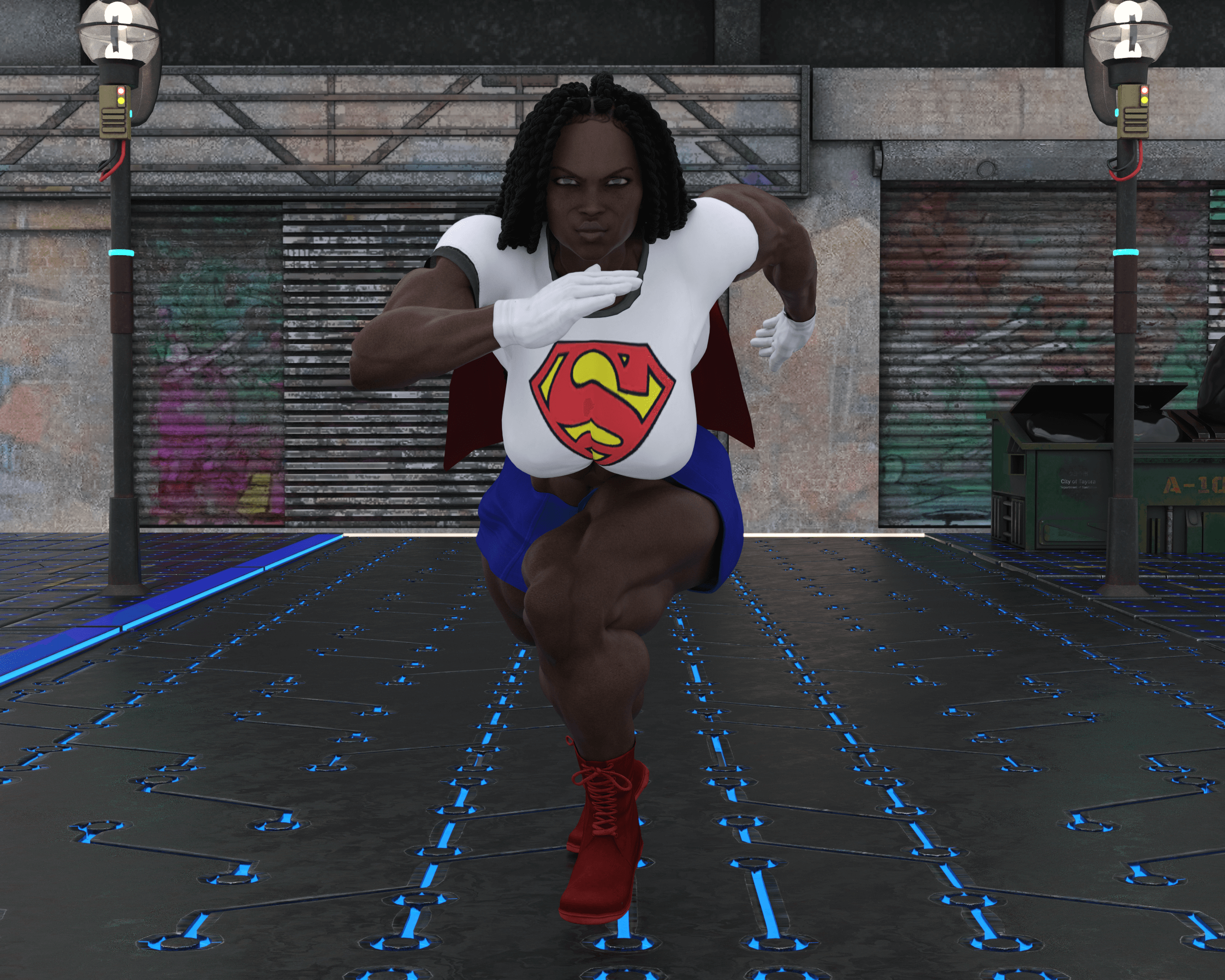 Chloe Kent (Supergirl 90's Costume) 3D Render by matts_offline