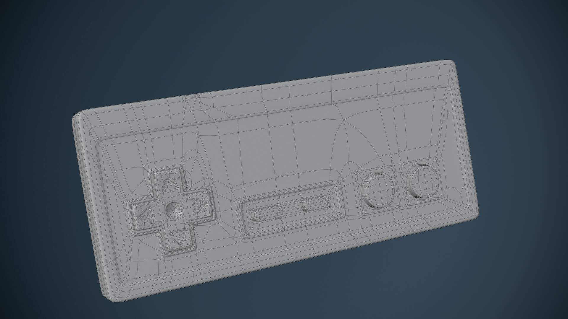 Nes Nintendo Controller and Cassette Subdivisions - 3D Model by MatVentas