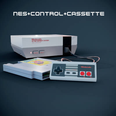 Nes Nintendo Controller and Cassette Subdivisions - 3D Model by MatVentas