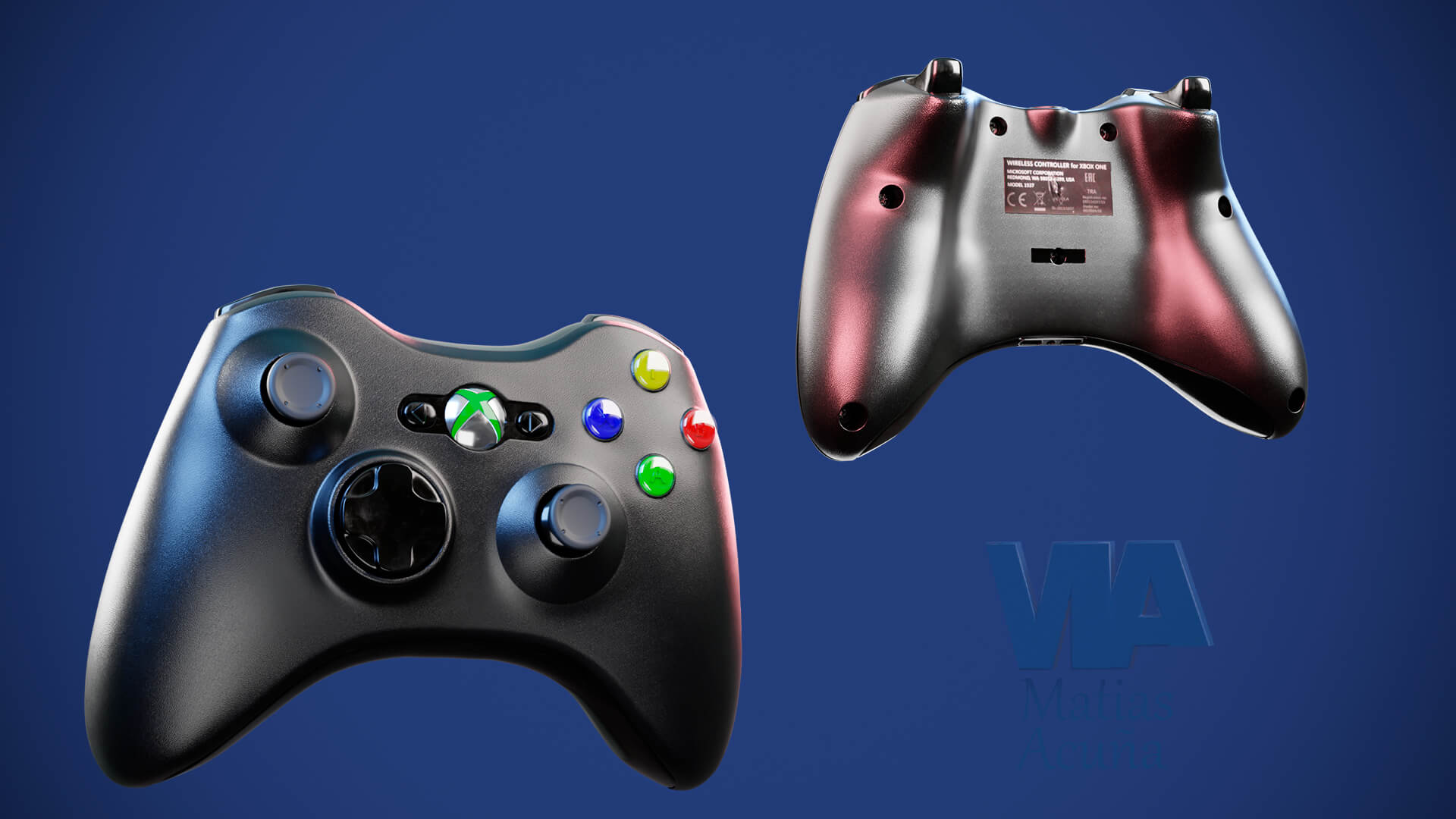 5 Mandos Joysticks X Box - 3D Model by MatVentas