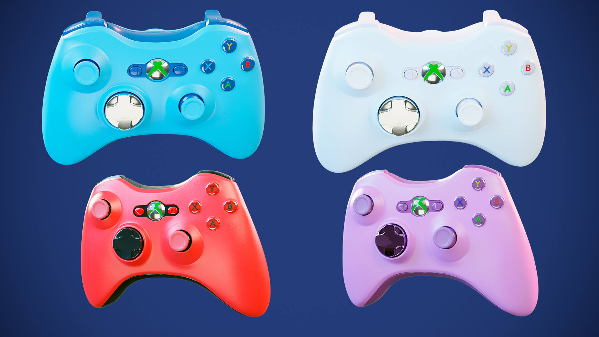 5 Mandos Joysticks X Box - 3D Model by MatVentas