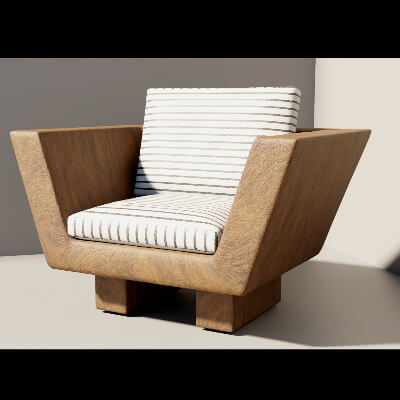 Blender Made Model Style Modern Chair by Mauri3dForge