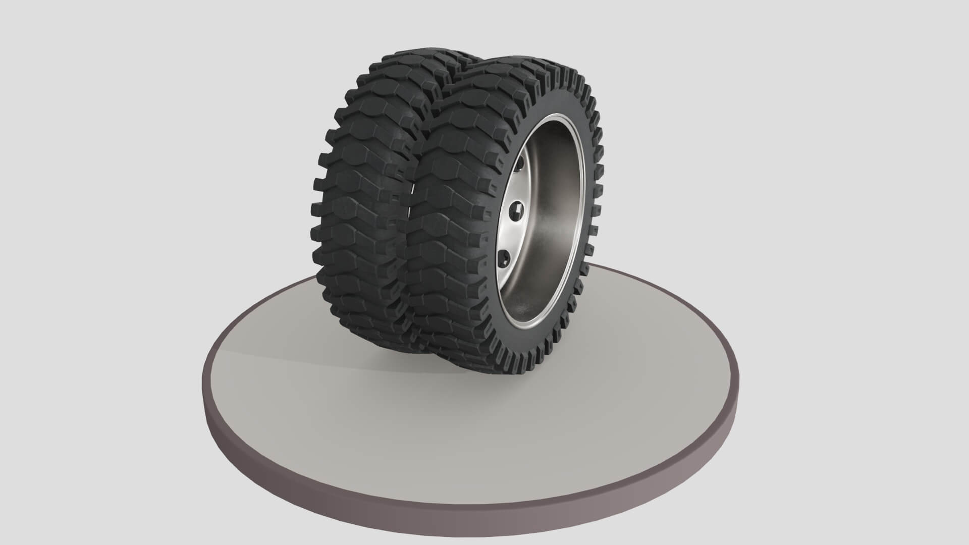 Double Wheel With Disk - 3D Model by Mavas3D