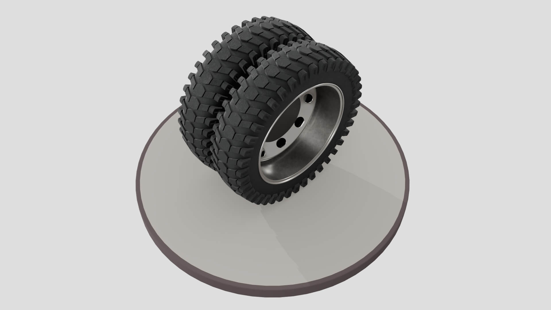 Double Wheel With Disk - 3D Model by Mavas3D