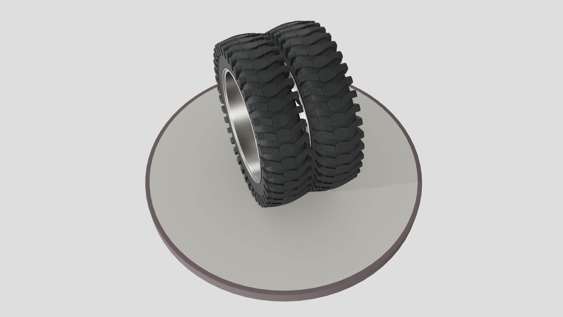 Double Wheel With Disk - 3D Model by Mavas3D
