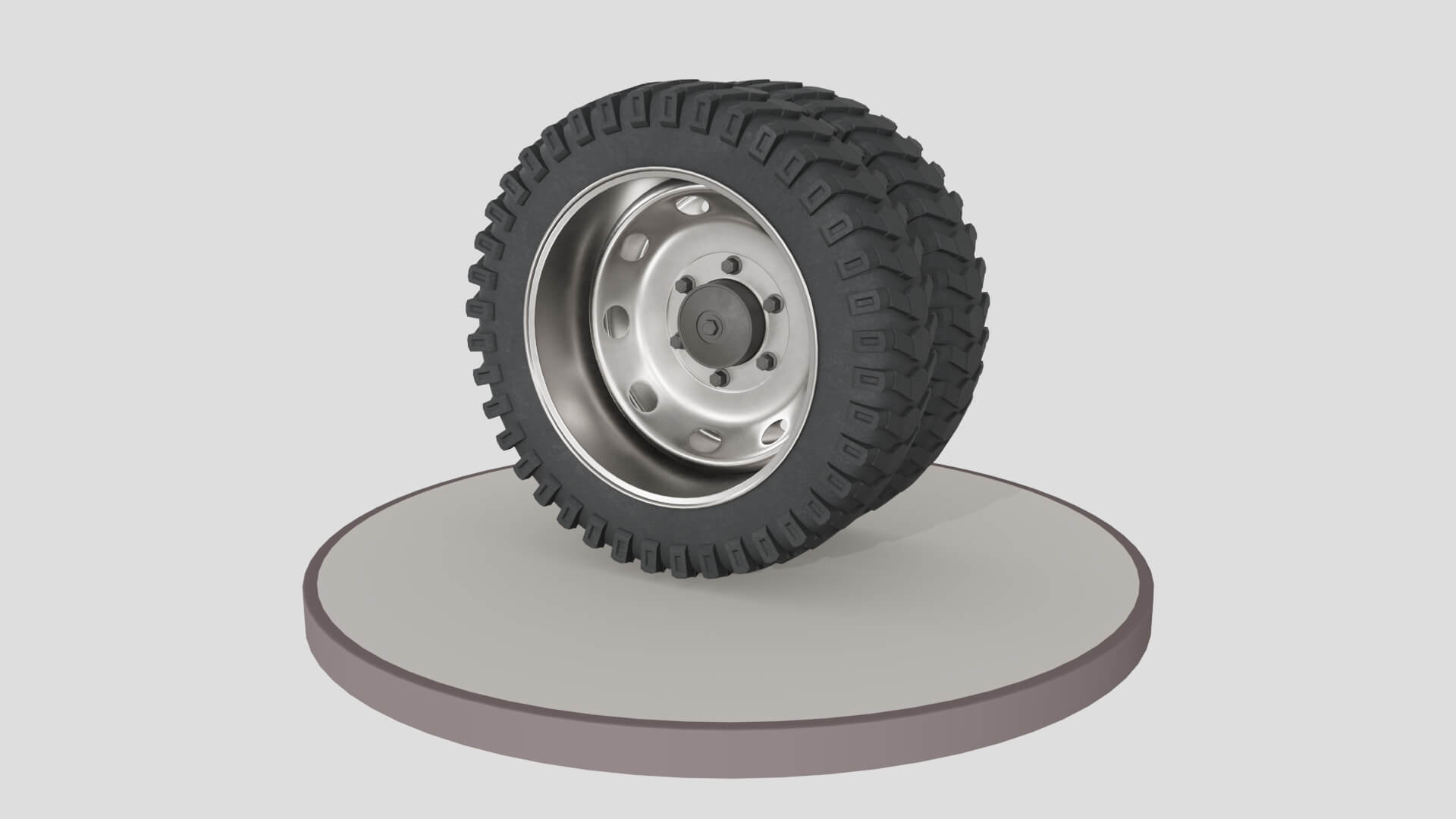 Double Wheel With Disk - 3D Model by Mavas3D