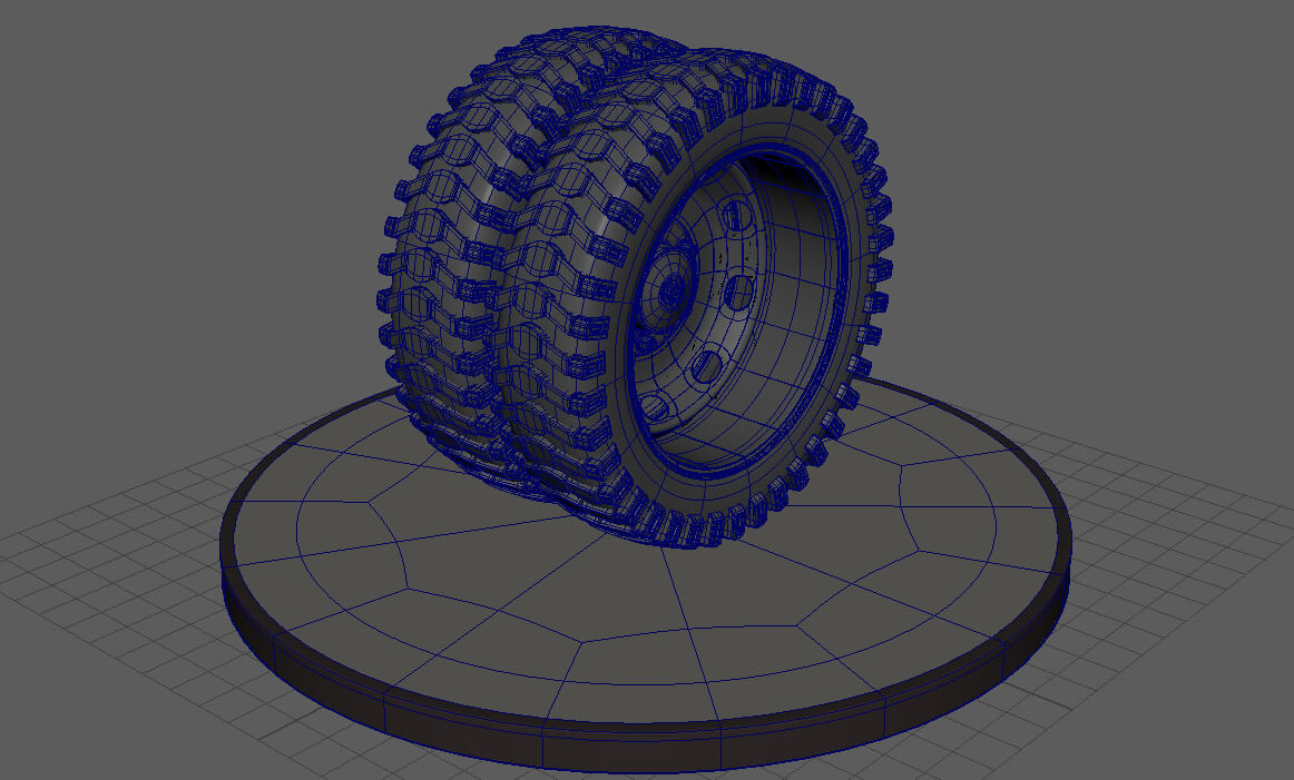 Double Wheel With Disk - 3D Model by Mavas3D