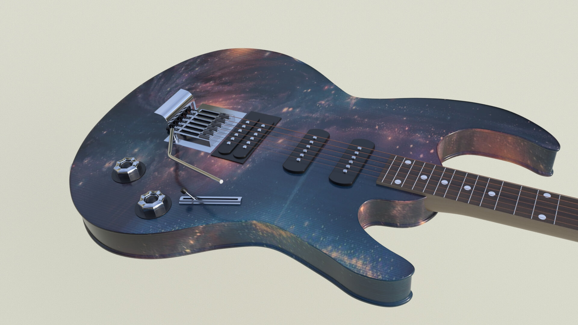 Guitar Stars Color - 3D Model by Mavas3D
