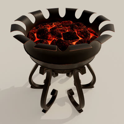 Fantastic Brazier Lamp Low - 3D Model by Mavas3D