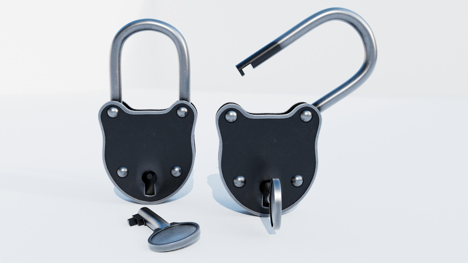 Lock Dark Aged - 3D Model by Mavas3D