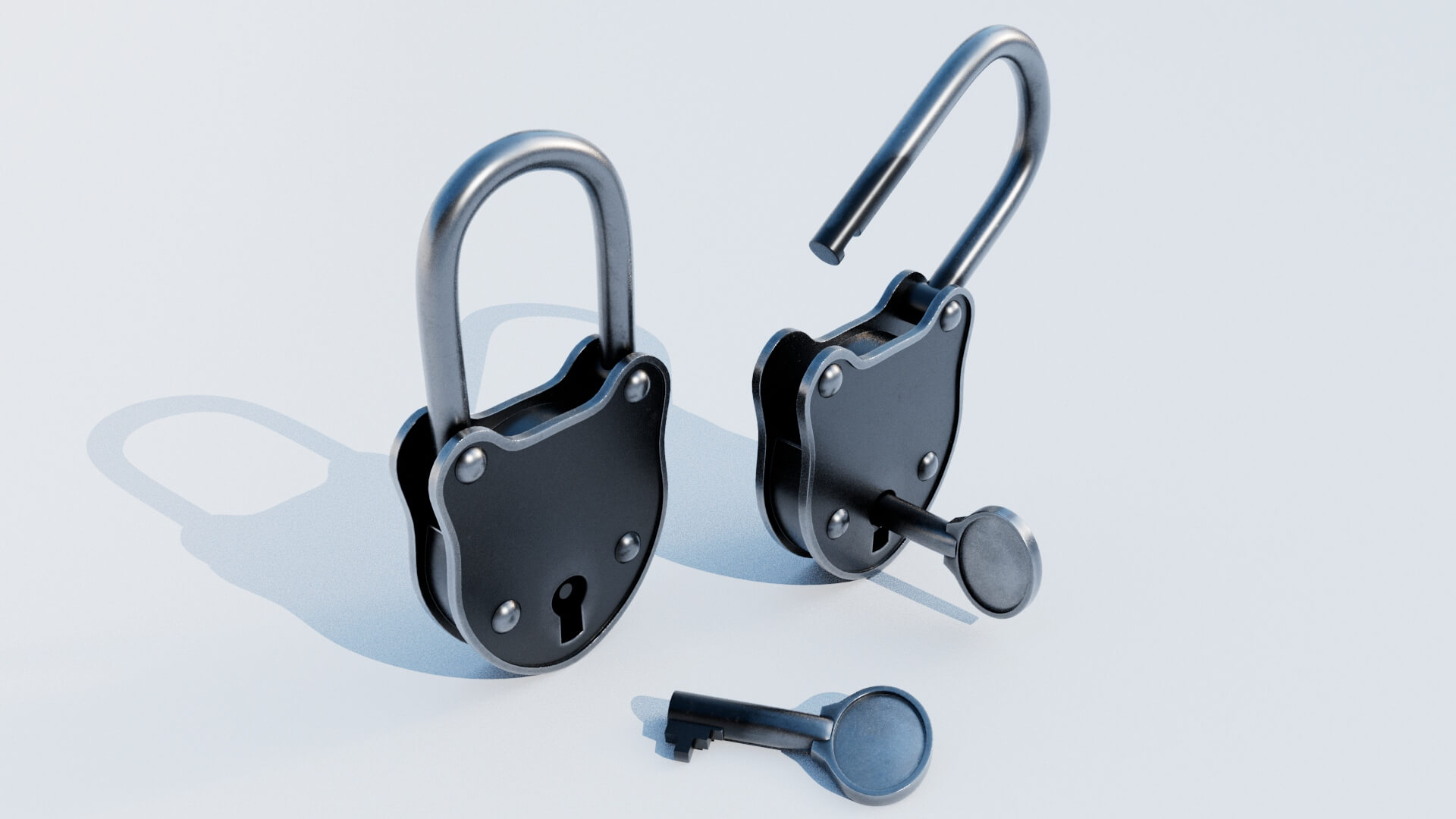 Lock Dark Aged - 3D Model by Mavas3D