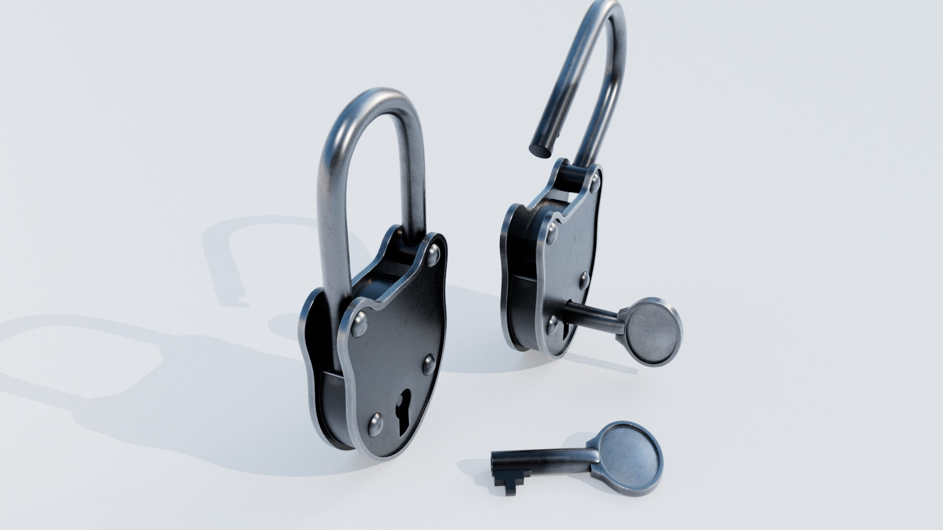 Lock Dark Aged - 3D Model by Mavas3D
