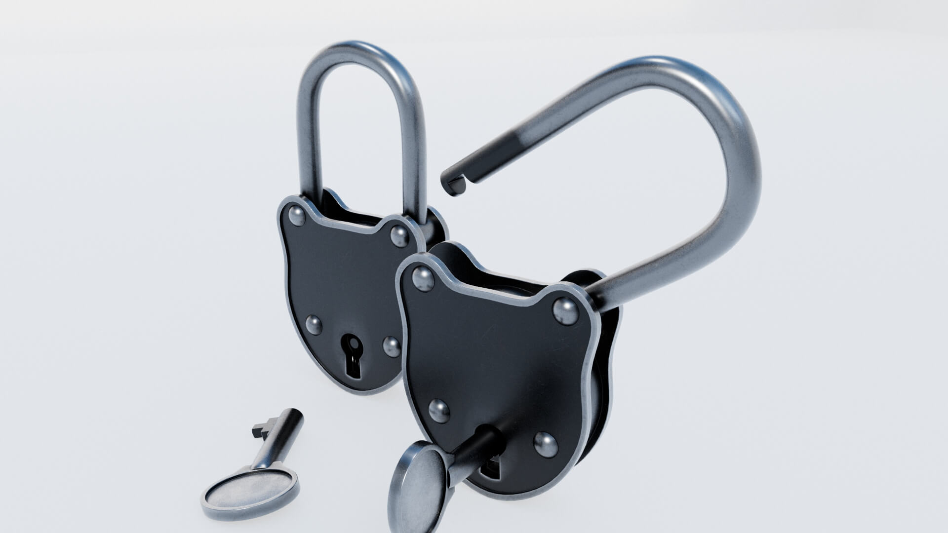 Lock Dark Aged - 3D Model by Mavas3D