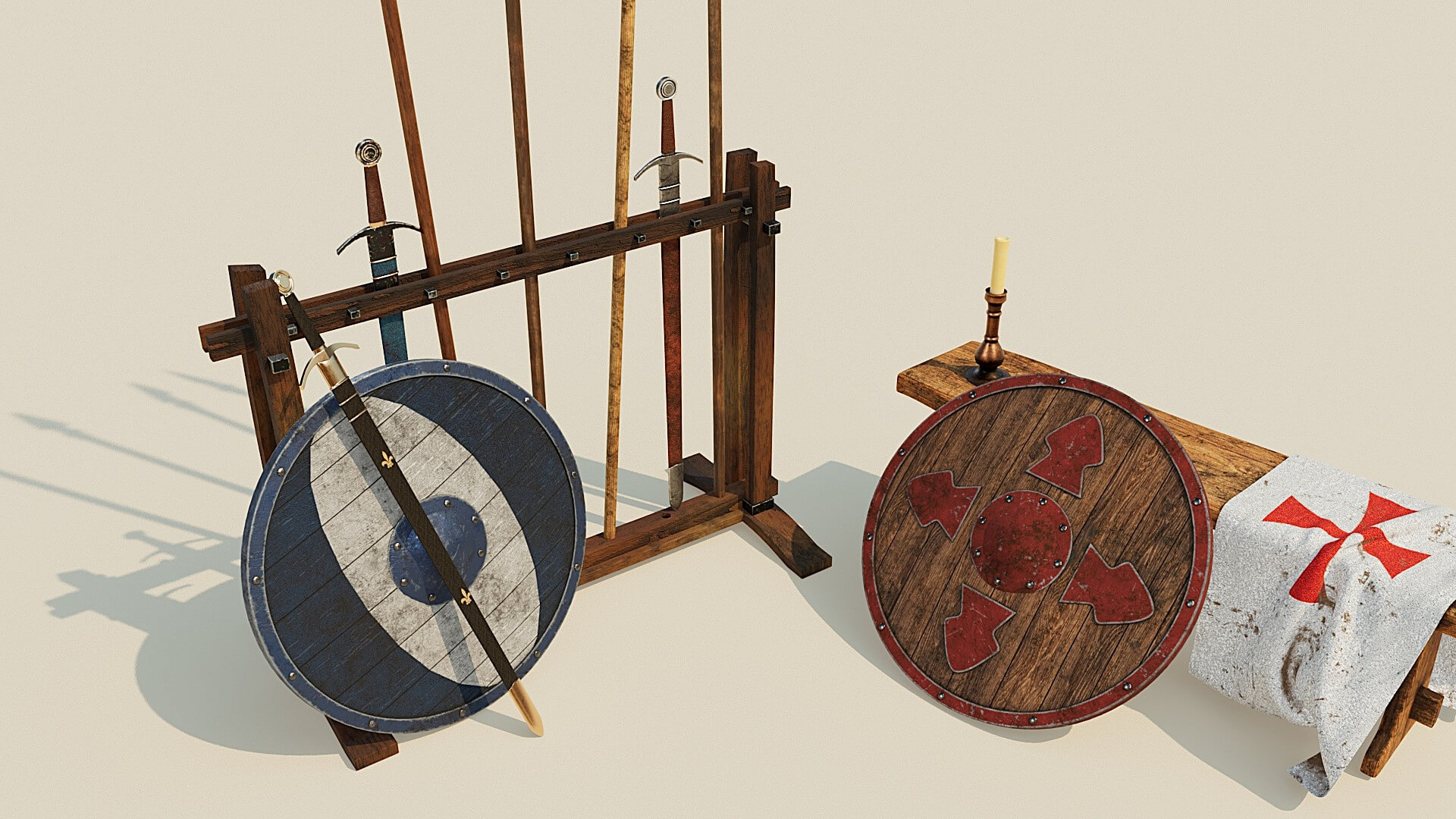 Medieval Weaponry - 3D Model by Mavas3D