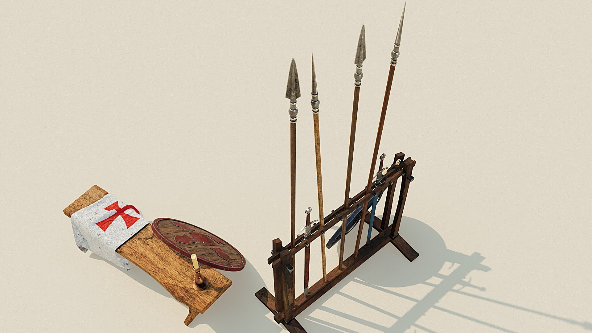 Medieval Weaponry - 3D Model by Mavas3D