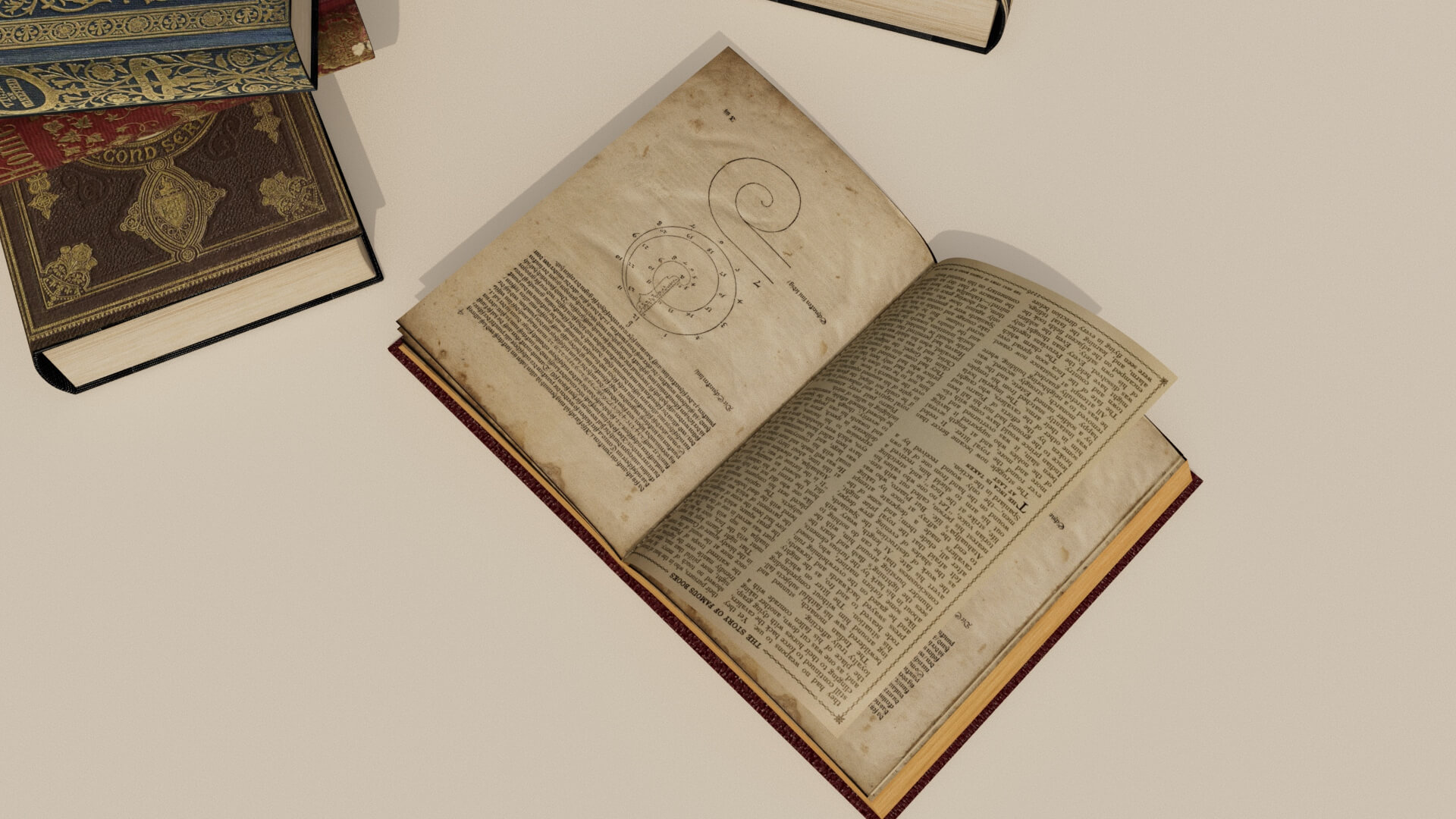 Collection Old Books - Free 3D Model by Mavas3D