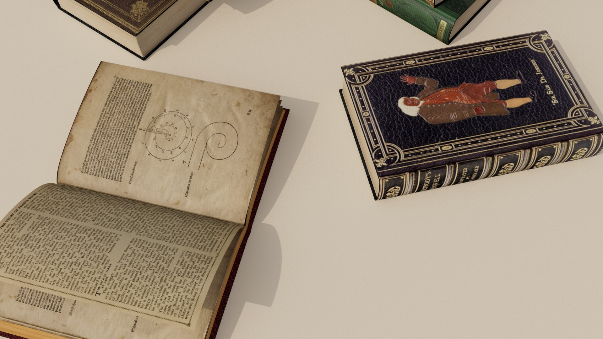 Collection Old Books - Free 3D Model by Mavas3D
