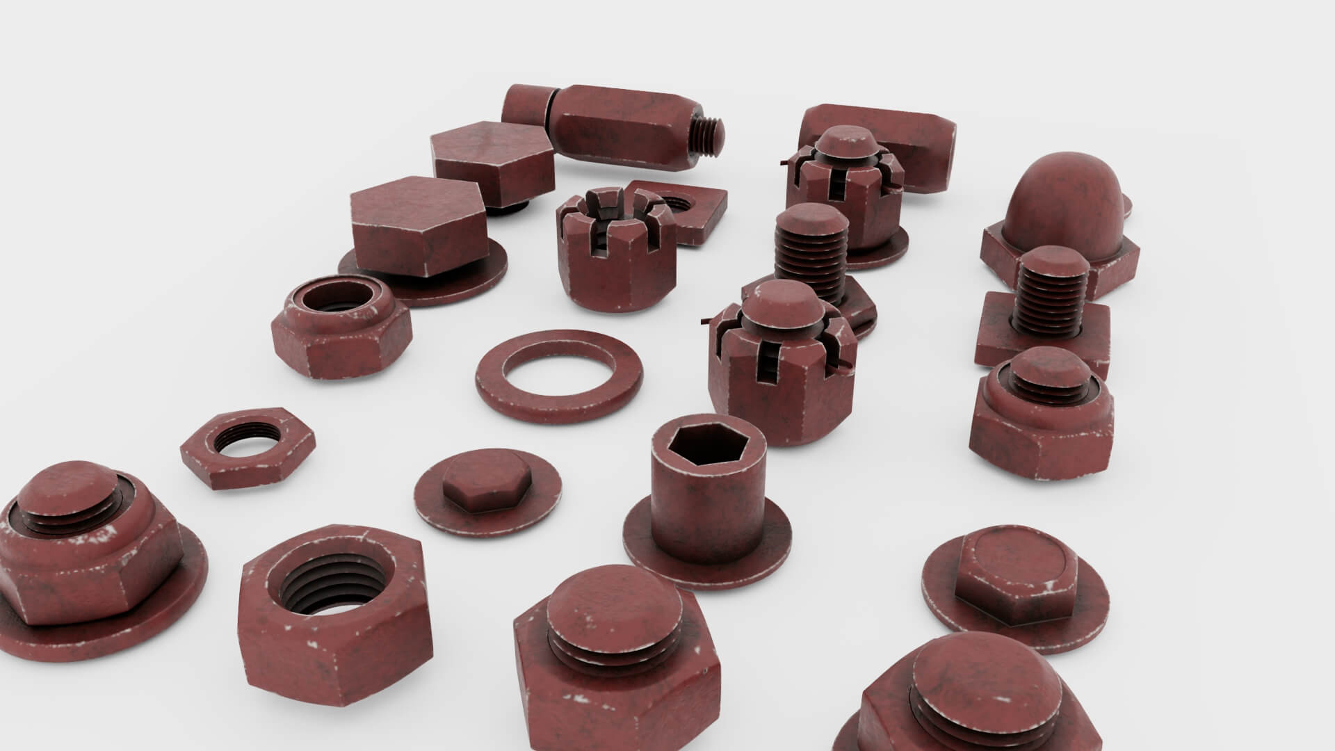 Threaded Connections - 3D Model by Mavas3D