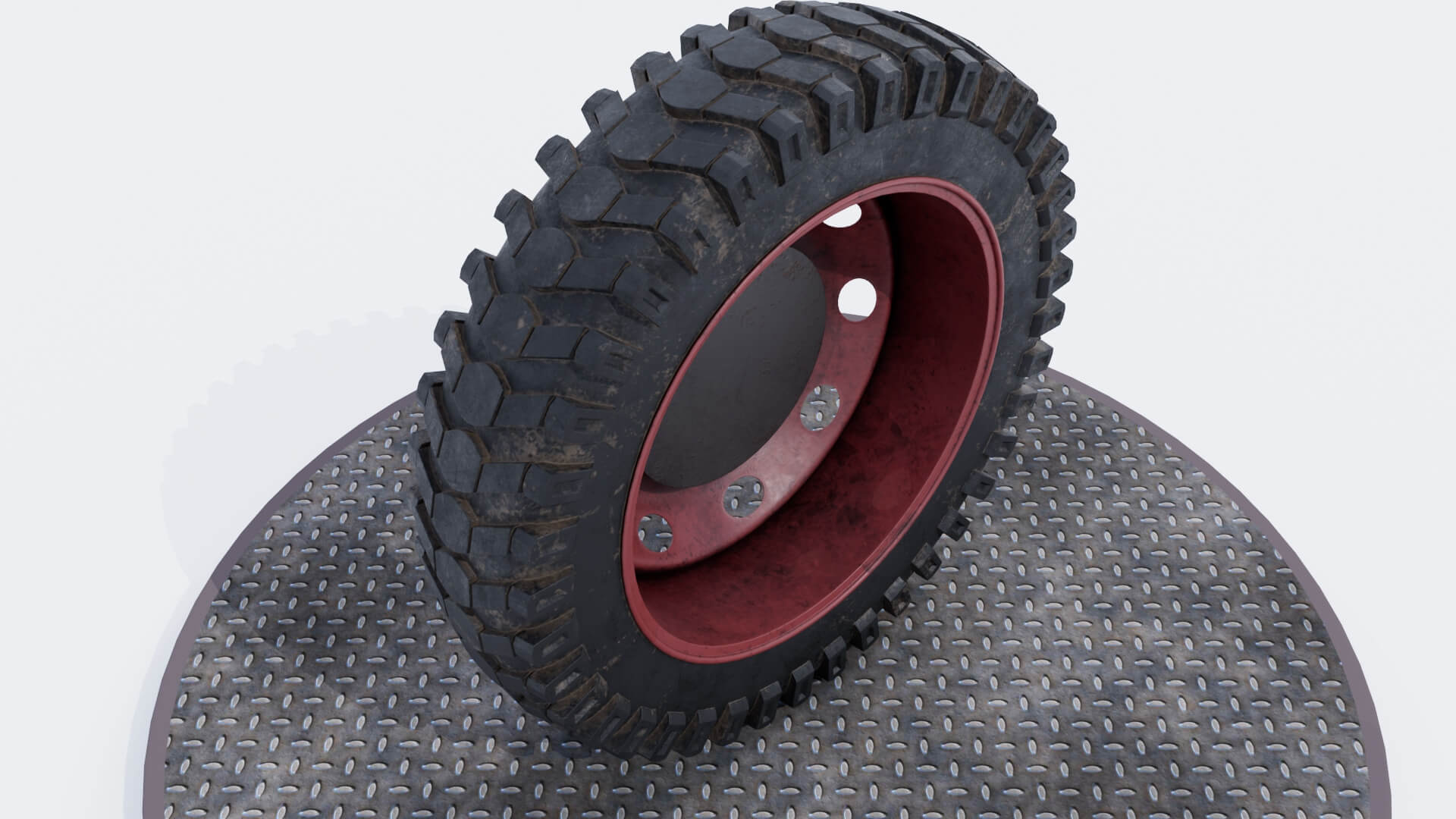 Wheel Red Dirt - 3D Model by Mavas3D