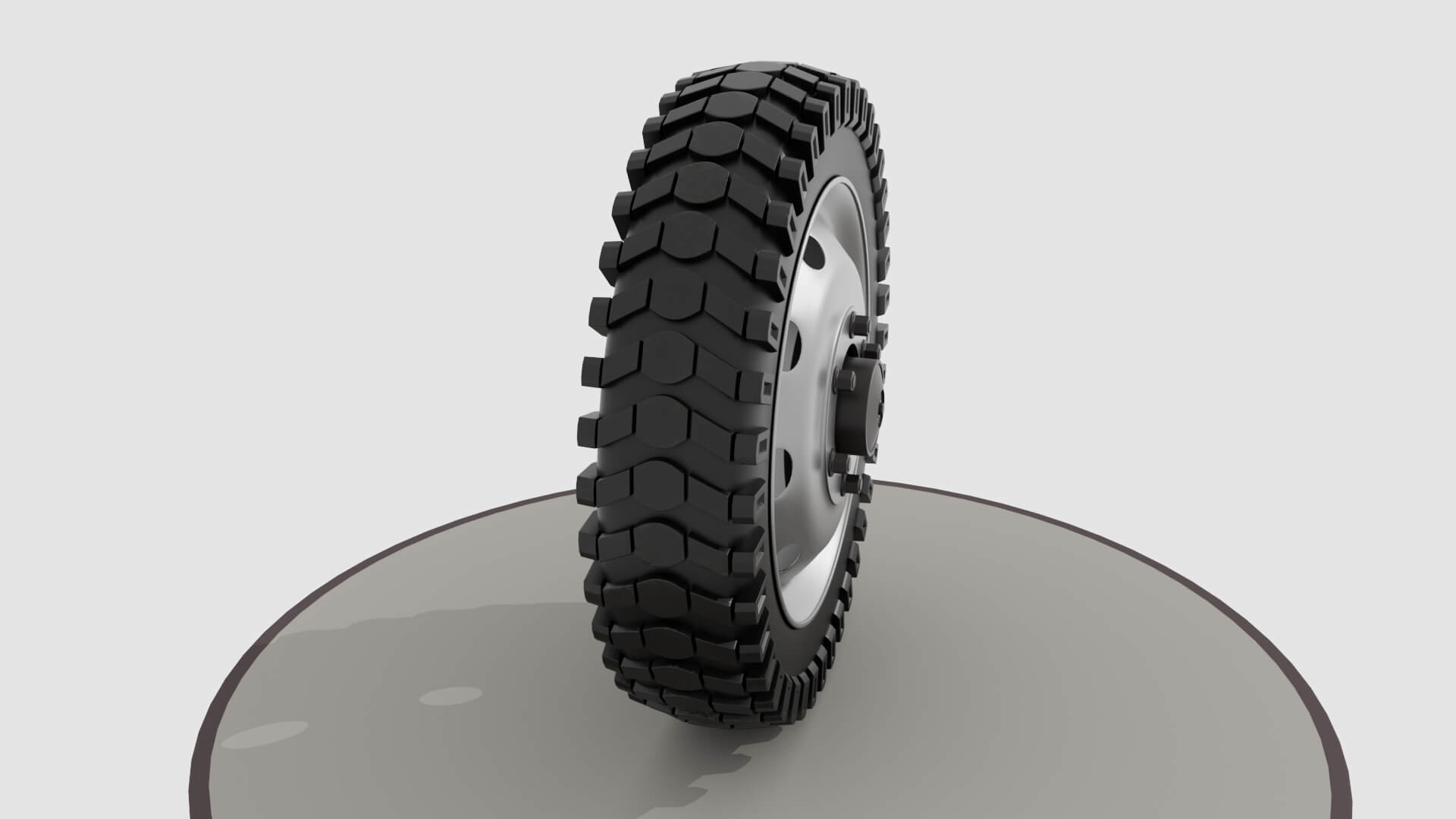 Wheel With Disk and Nuts - 3D Model by Mavas3D
