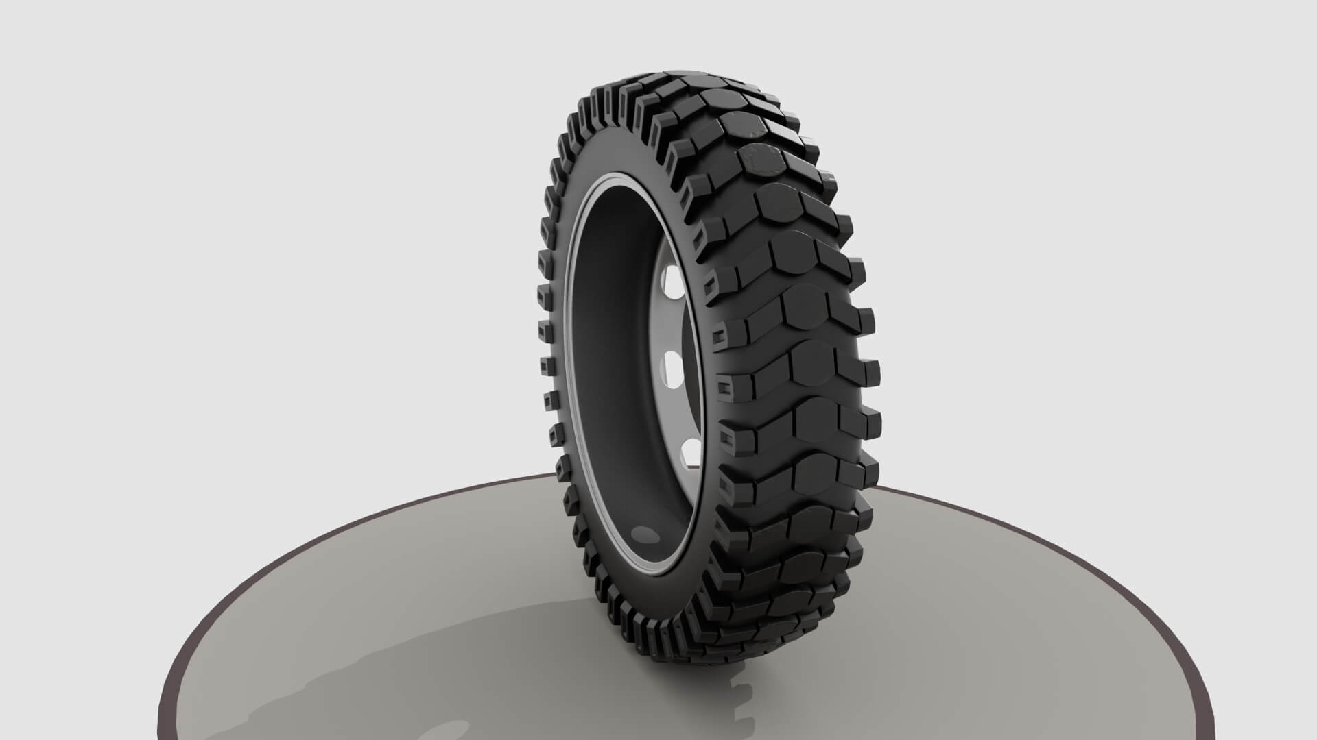 Wheel With Disk and Nuts - 3D Model by Mavas3D