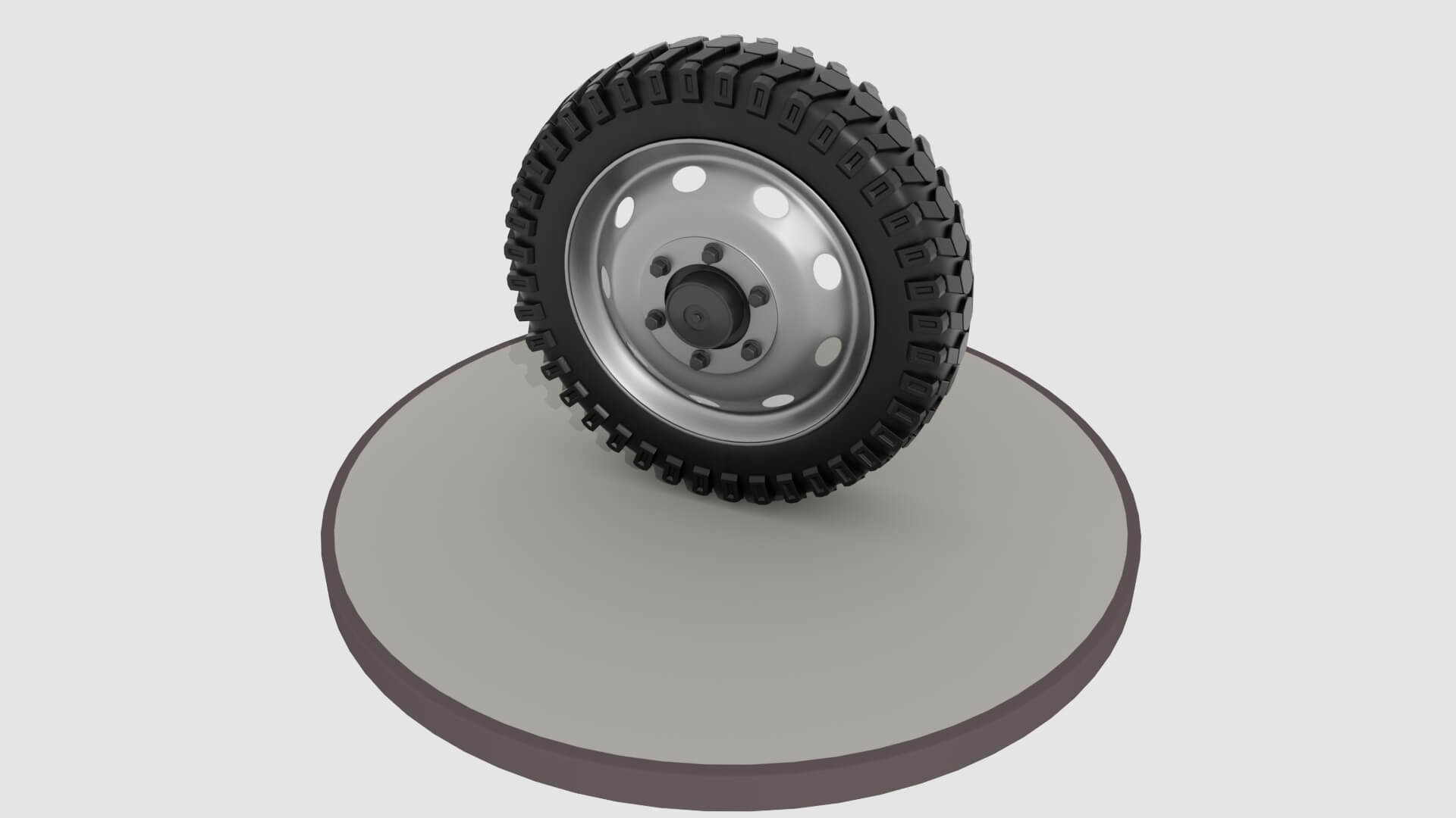 Wheel With Disk and Nuts - 3D Model by Mavas3D
