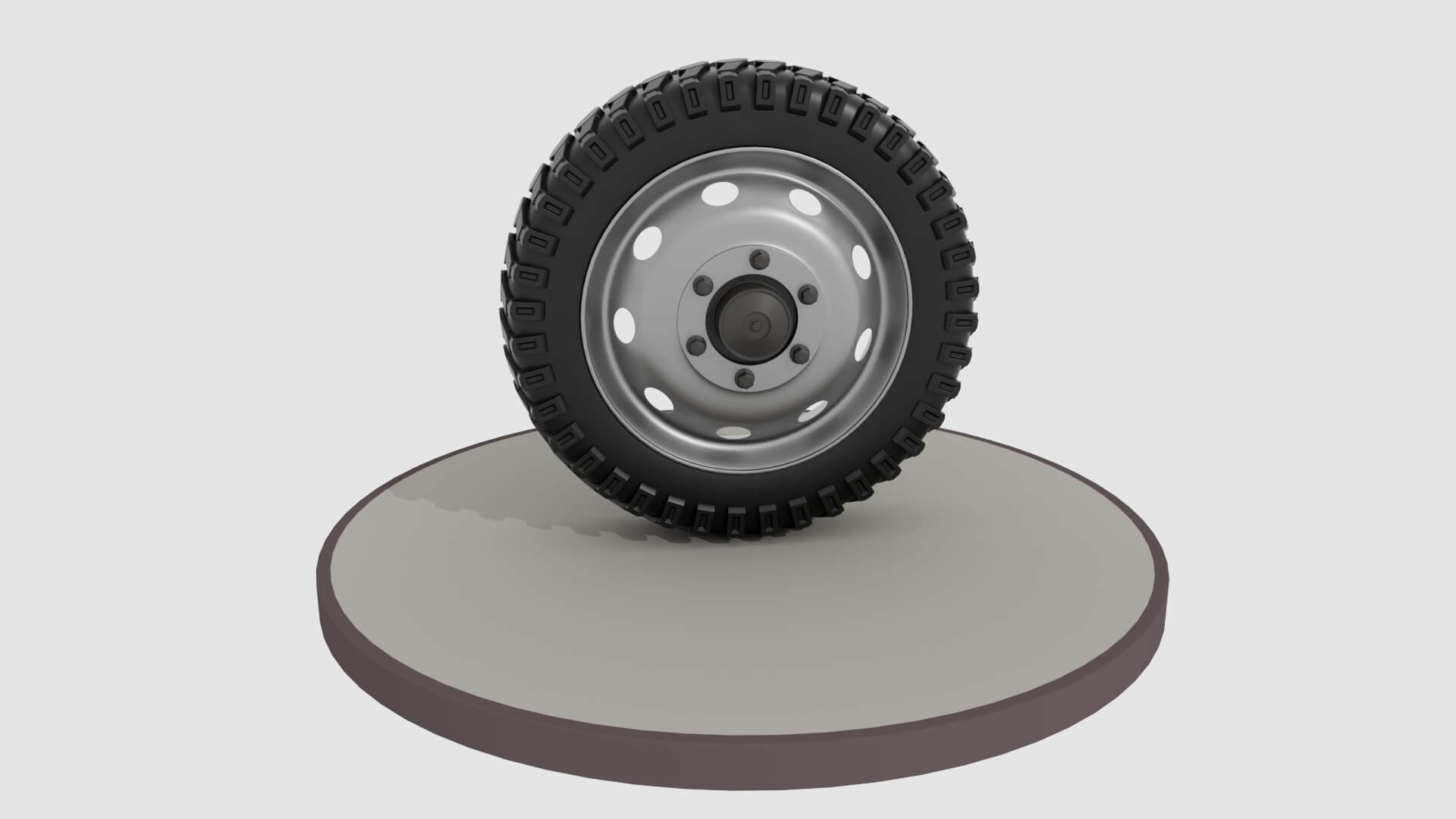 Wheel With Disk and Nuts - 3D Model by Mavas3D