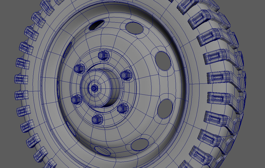 Wheel With Disk and Nuts - 3D Model by Mavas3D