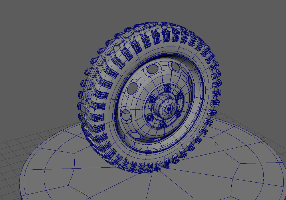 Wheel With Disk and Nuts - 3D Model by Mavas3D