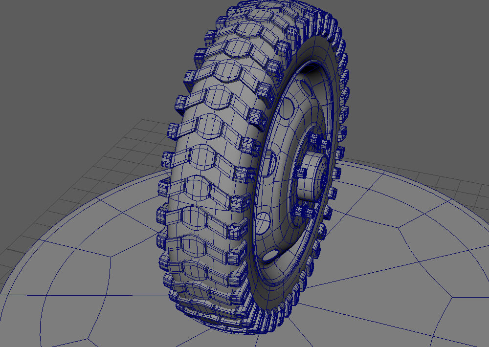 Wheel With Disk and Nuts - 3D Model by Mavas3D