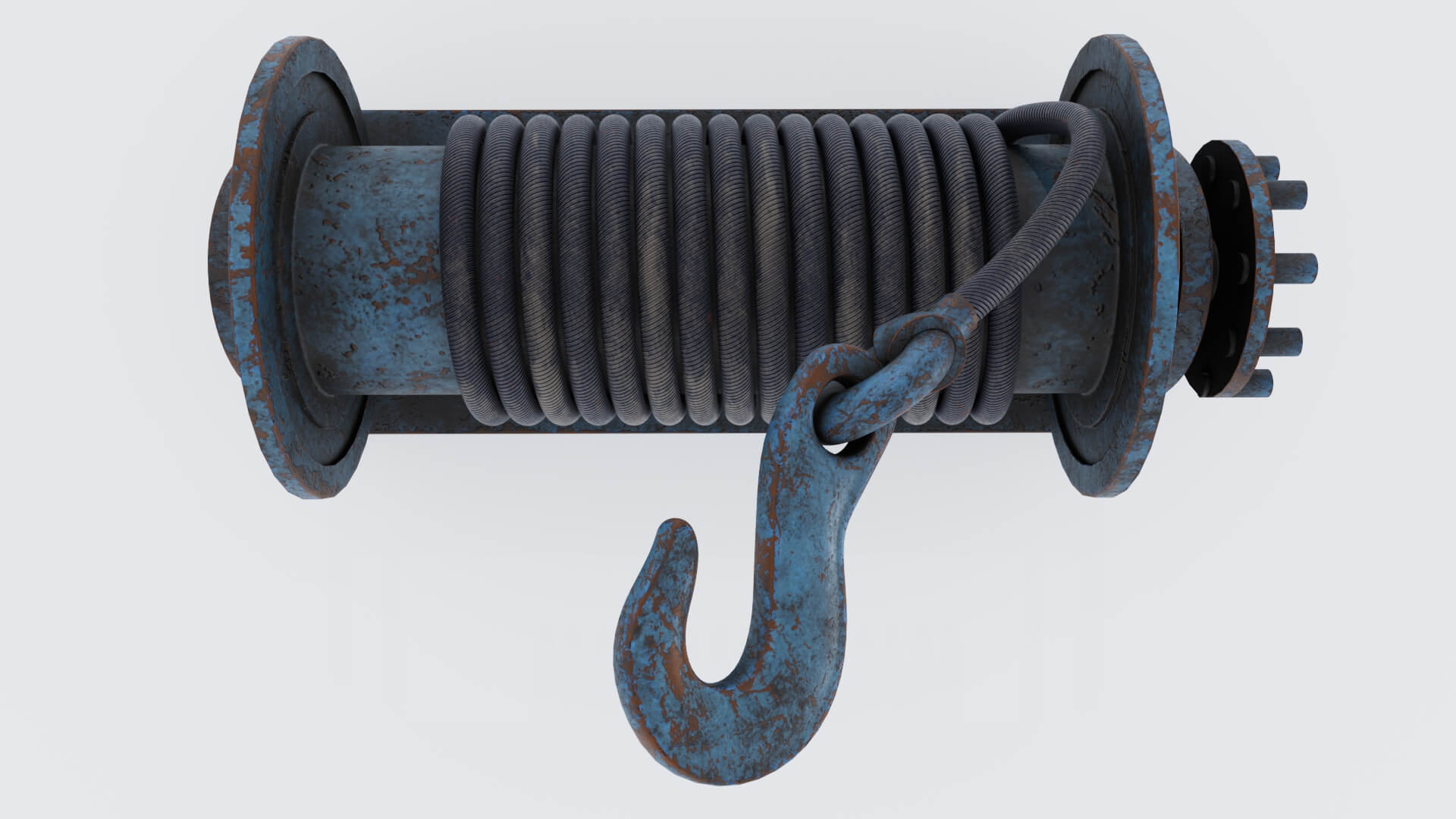 Crane Beam Blue Rusty - 3D Model by Mavas3D