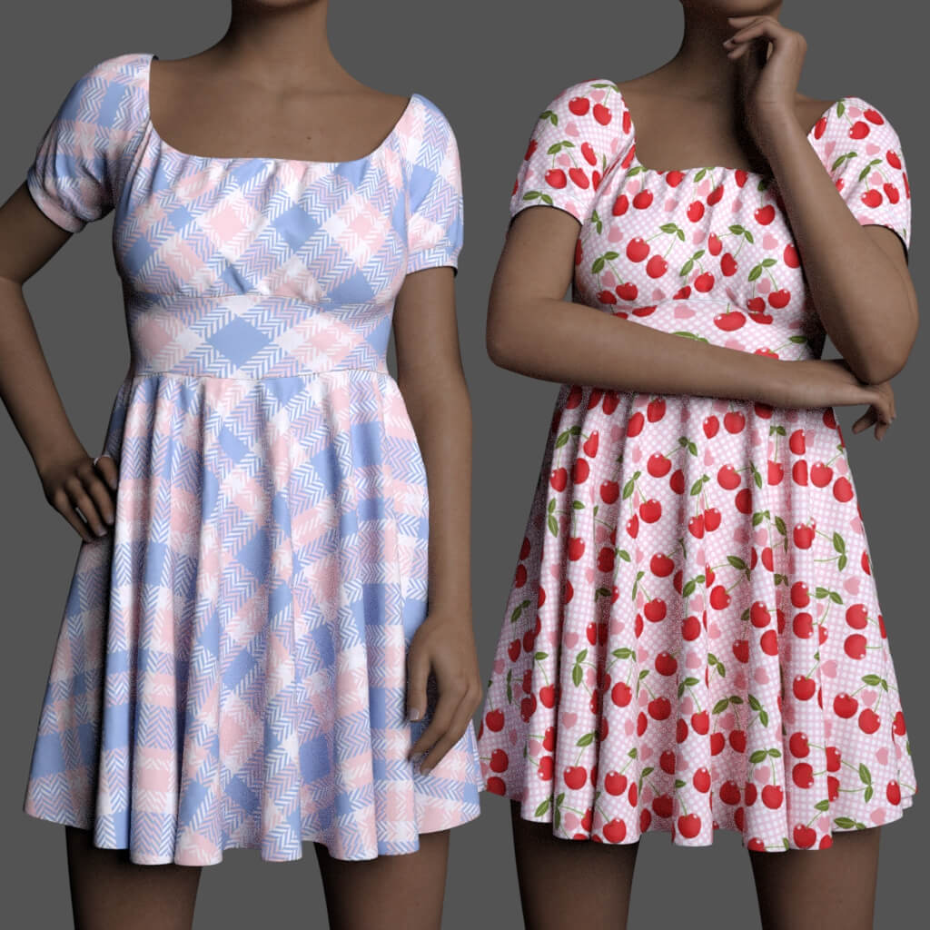 MS 2-in-1 Cute Dresses (G8F and G9) Daz Content by MavisSky