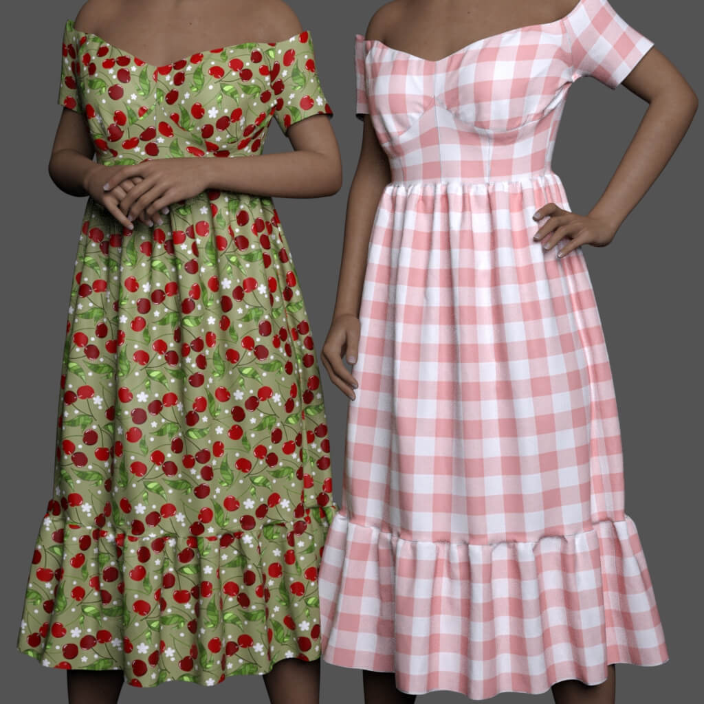 MS 2-in-1 Cute Dresses (G8F and G9) Daz Content by MavisSky