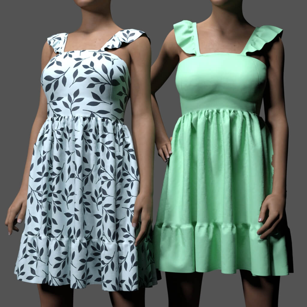 MS 2-in-1 Sweet Dresses (G8F and G9) Daz Content by MavisSky