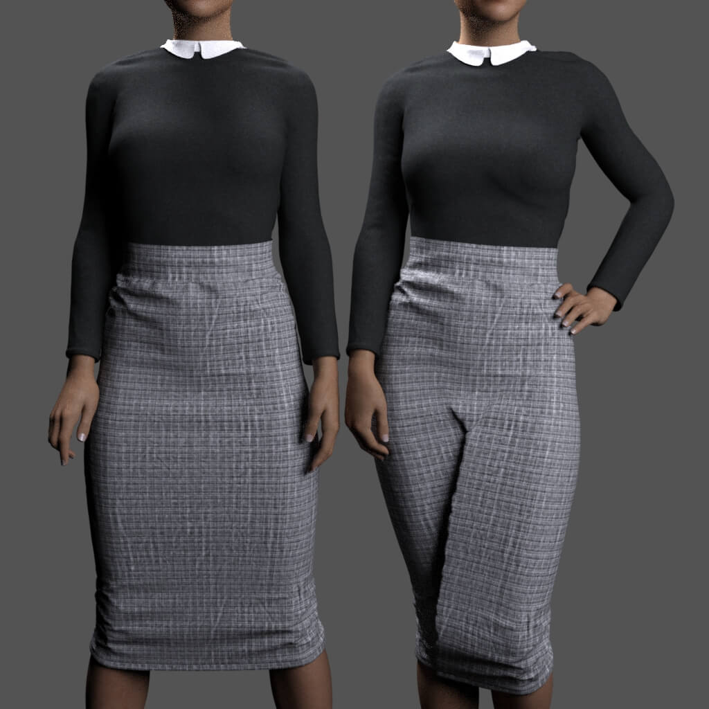 MS Ms. Casey Office Outfit (G8F and G9) - Daz Content by MavisSky