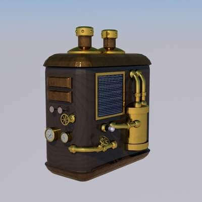 Steampunk Computer Case - 3D Model by Mawgush