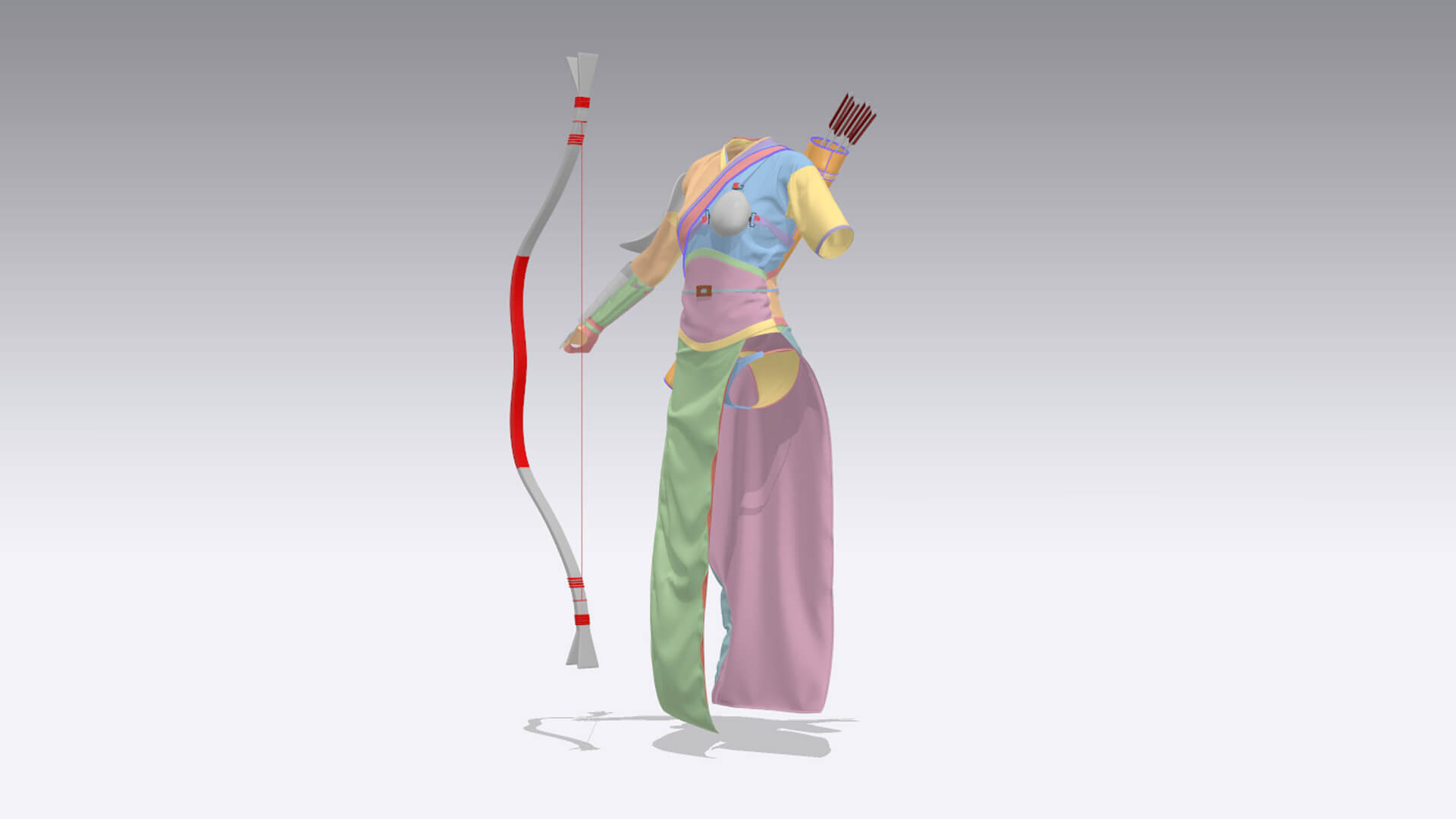 Ancient Archer Outfit - 3D Model by Max Dias