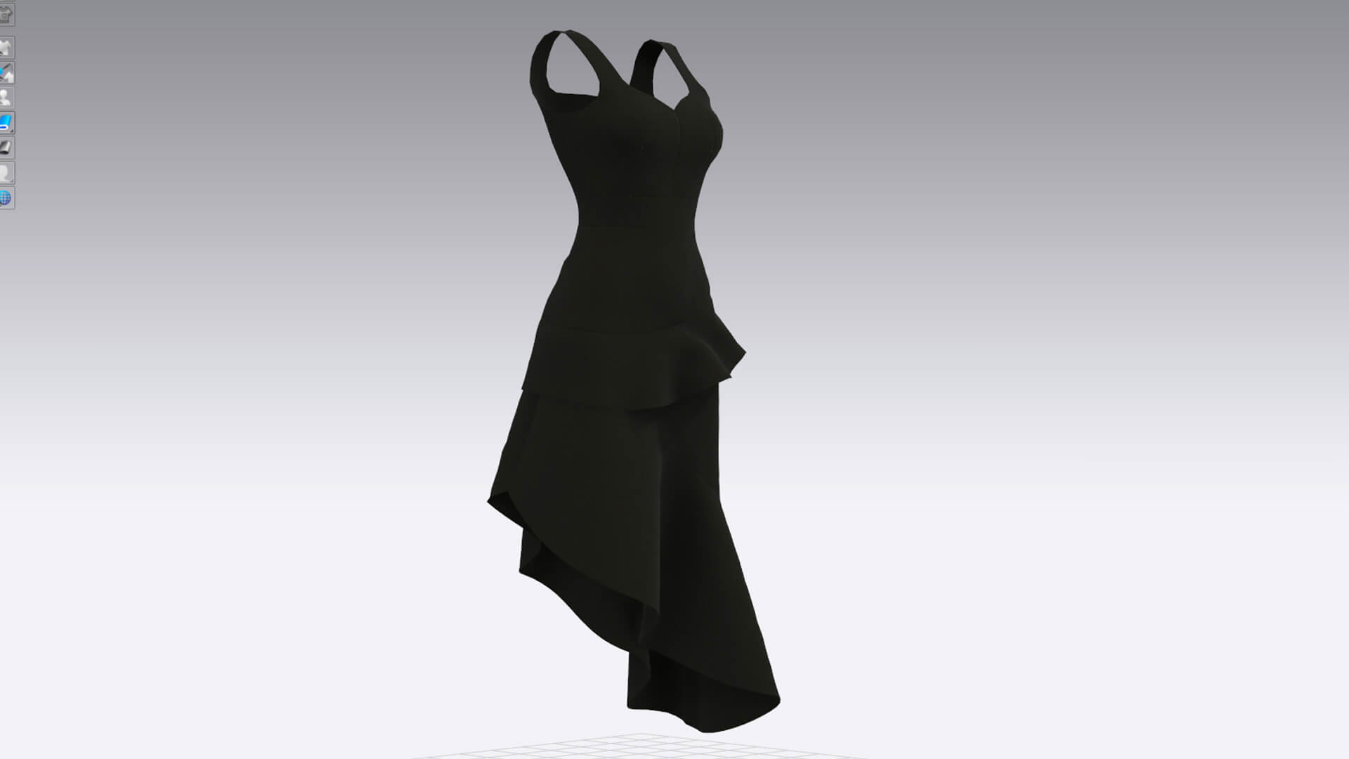 Female Black Dress - 3D Model by Max Dias