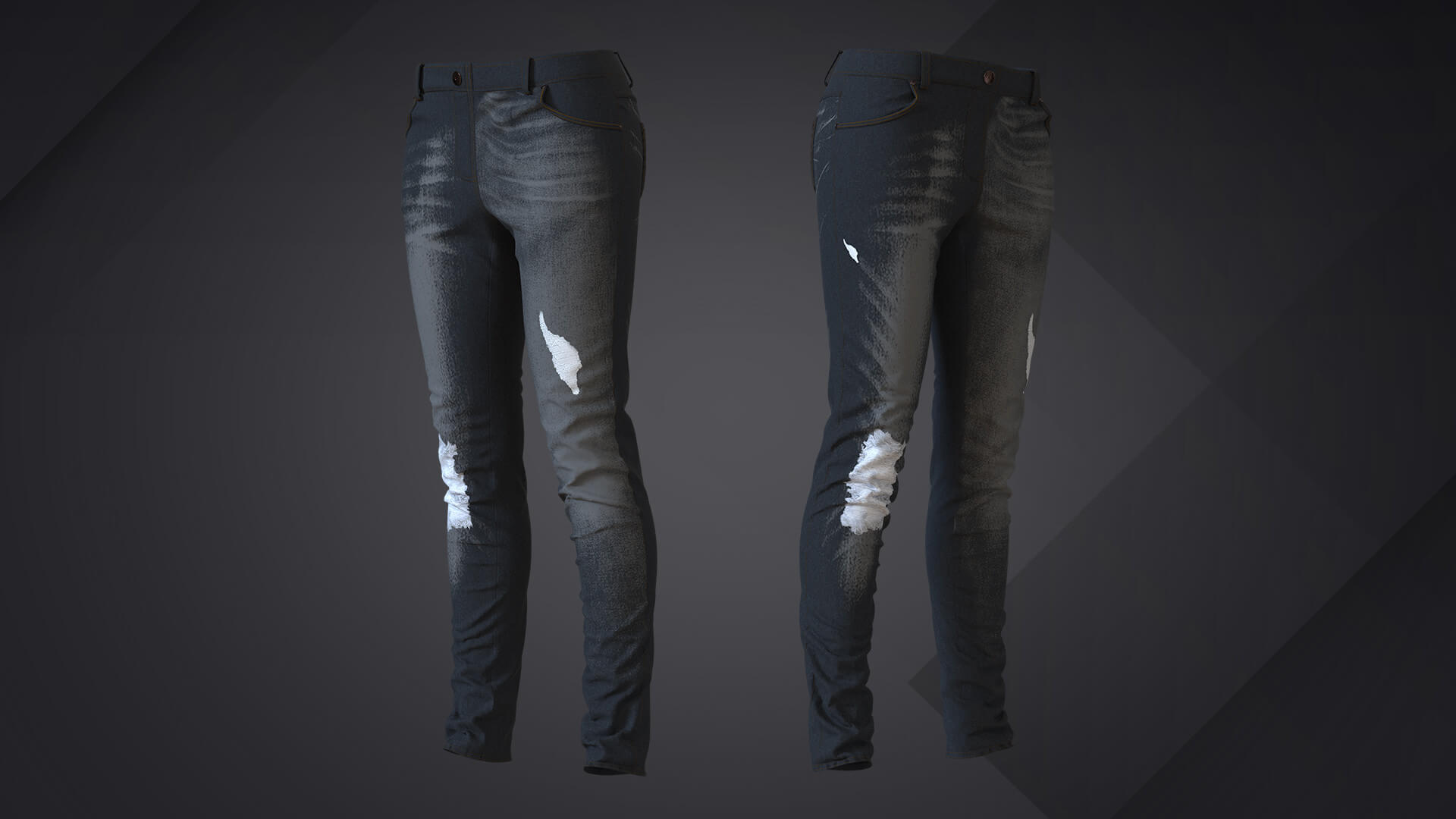 Female Dark Jeans for Marvelous Designer / CLO3D - 3D Model by Max Dias