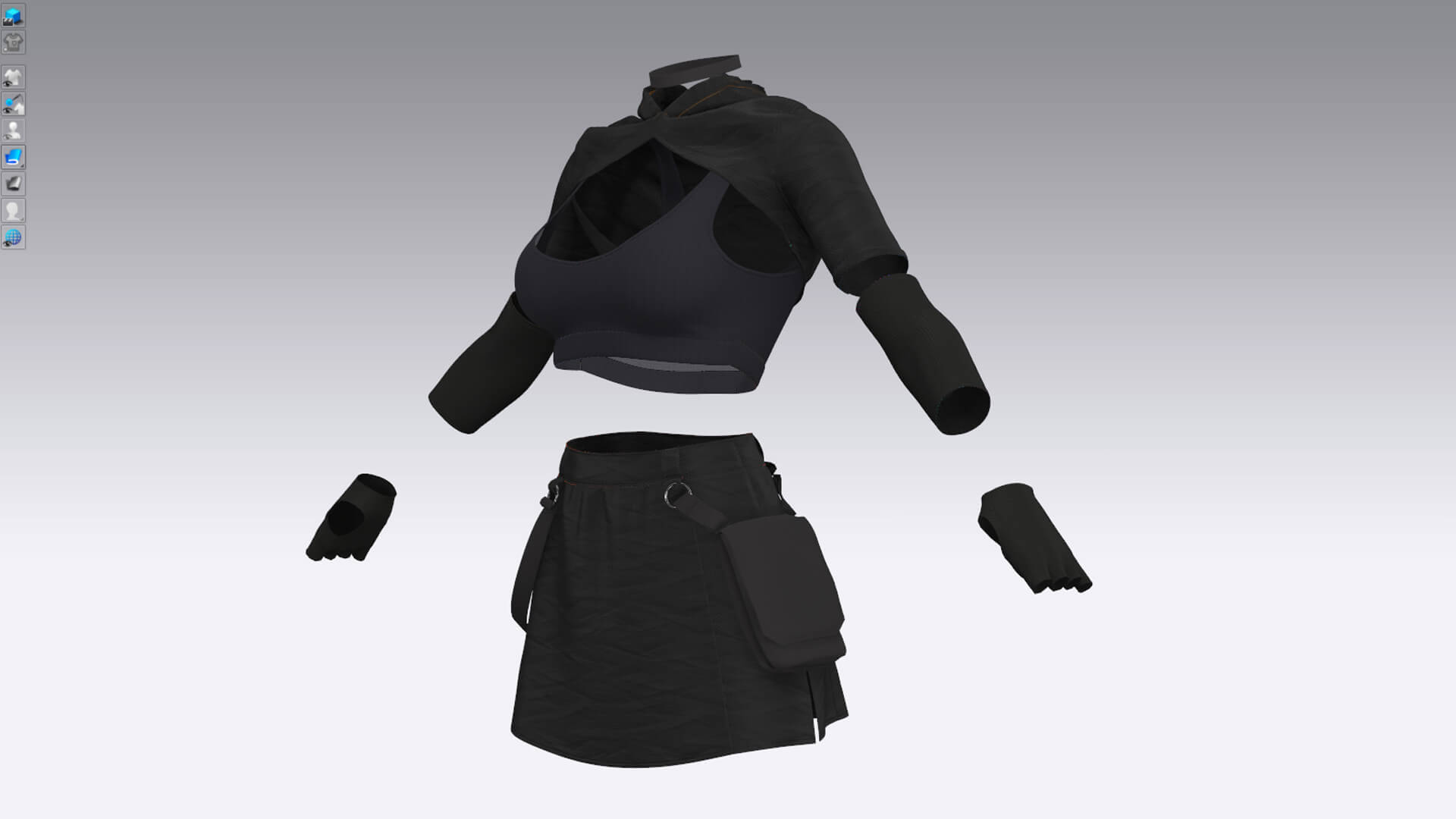 Female Tactical Outfit - 3D Model by Max Dias