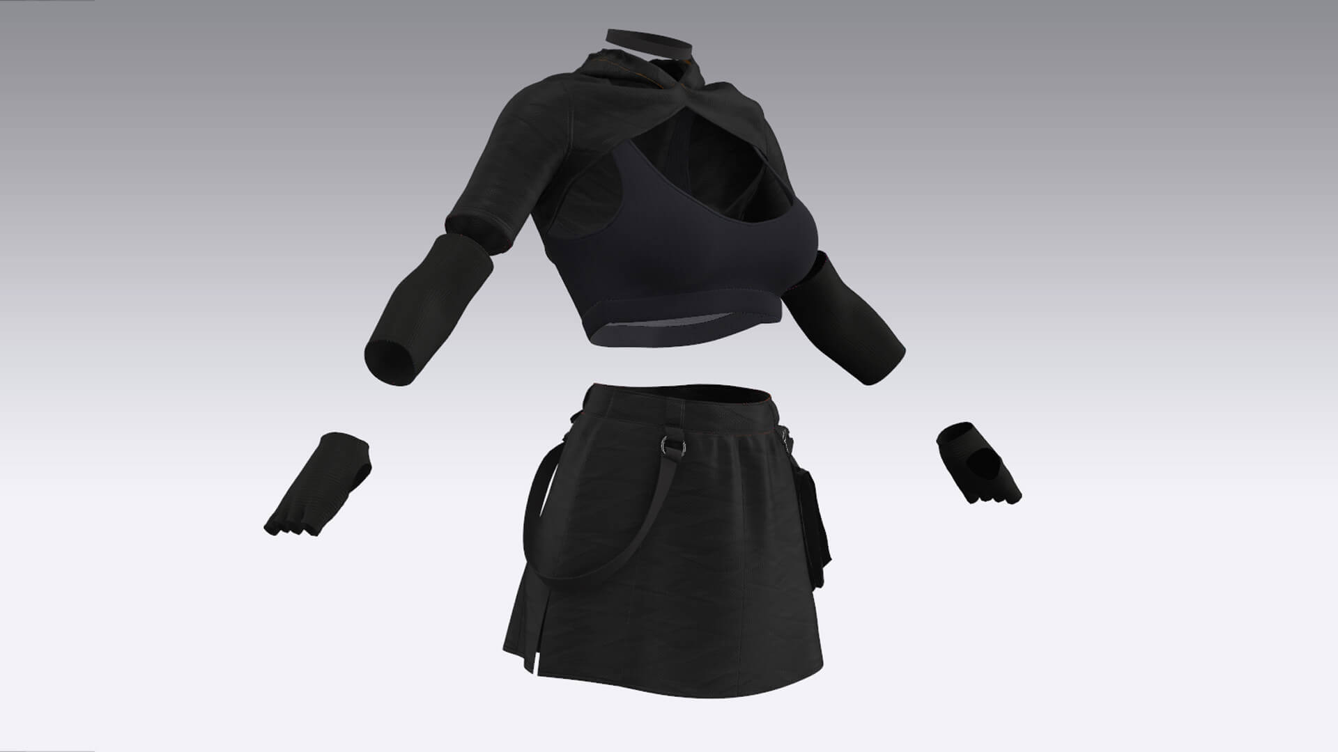 Female Tactical Outfit - 3D Model by Max Dias