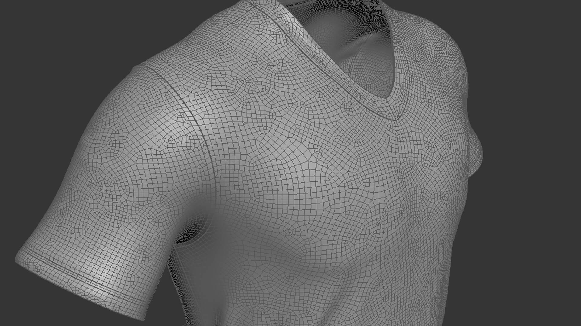 Male V-neck T-shirt Free 3D Model by Max Dias