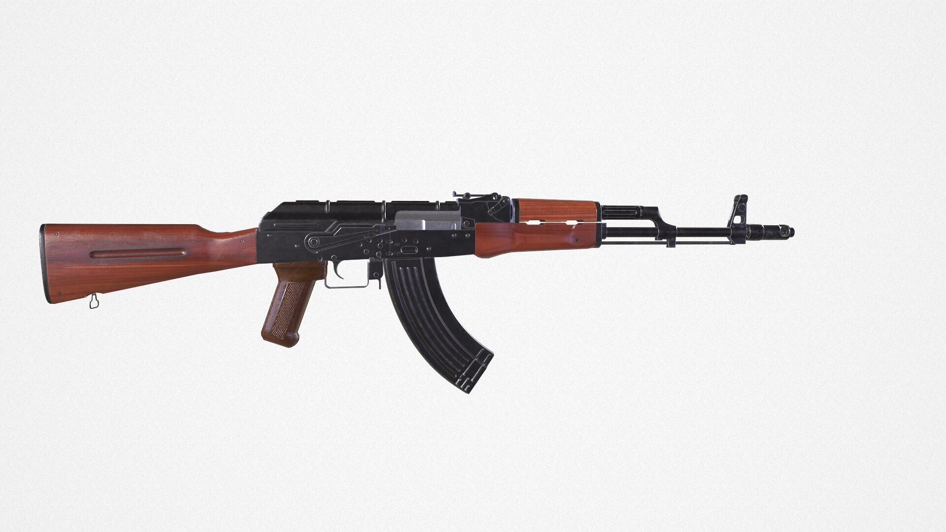 AK-74 Rifle Game Ready 3D Model by Max