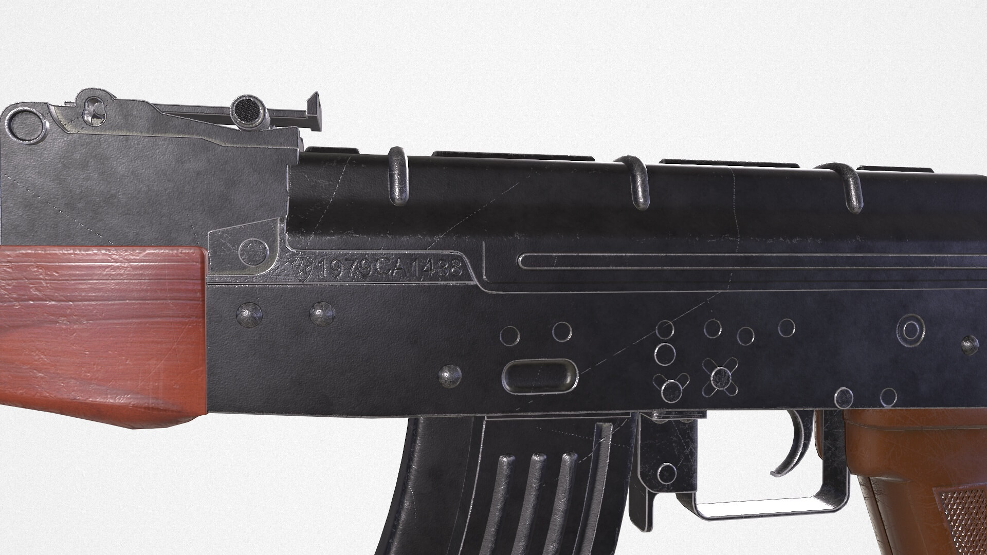 AK-74 Rifle Game Ready 3D Model by Max